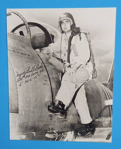 Richard Becker signed 8x10 Photo 1st Korean War Ace shot down 5 MIG-15s ...