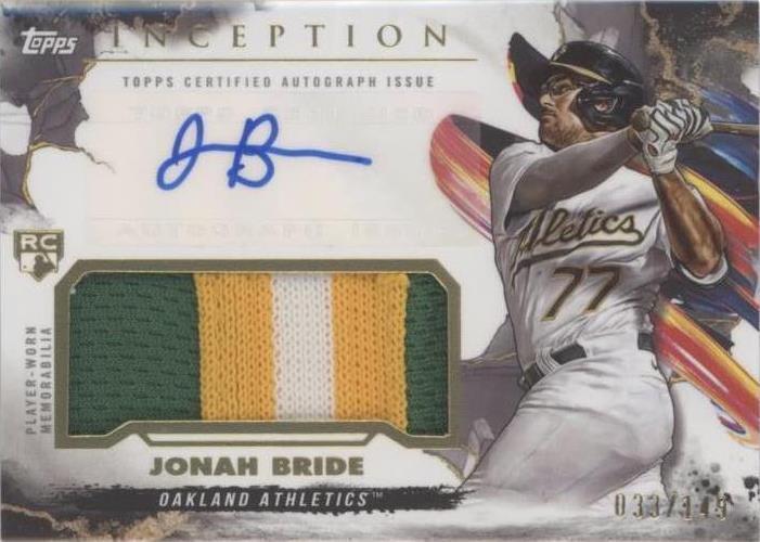 2023 Topps Inception - Inception Autograph Patch Jonah Bride #IAP-JBR ...