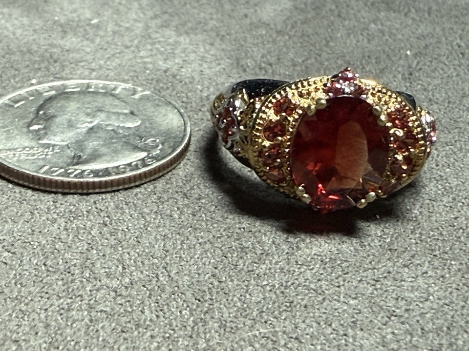 SIGNED TWO TONE MICHAEL VALITUTTI GEMS EN VOGUE II 925 RUBY OVAL RING ...