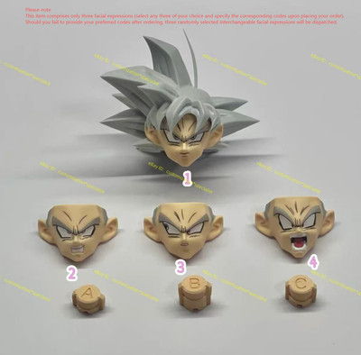 NEW custom UI goku 1/12 shf super saiyan goku Grey normal state head ...
