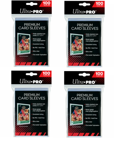 Ultra PRO Platinum Premium Card Soft Sleeves Clear Protector 4 Packs ...