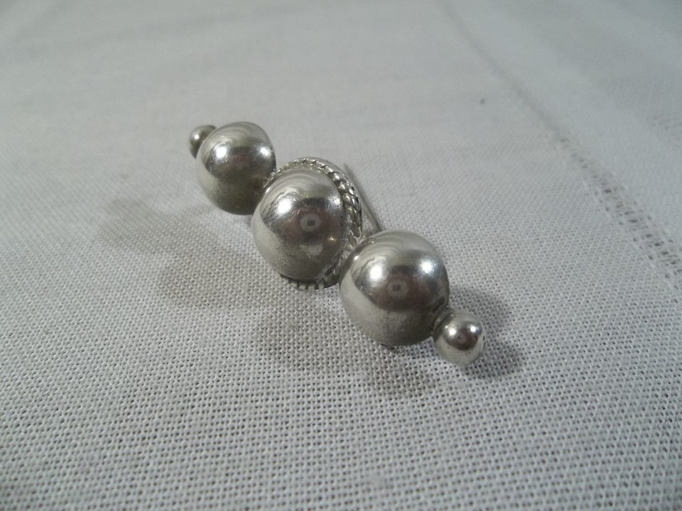 Antique Jorge "Chato" Castillo 980 Silver Button Style Brooch~Taxco~ | eBay