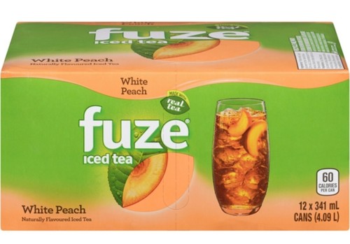 12 Cans Of Fuze Iced Tea White Peach Flavor 341ml Each | eBay