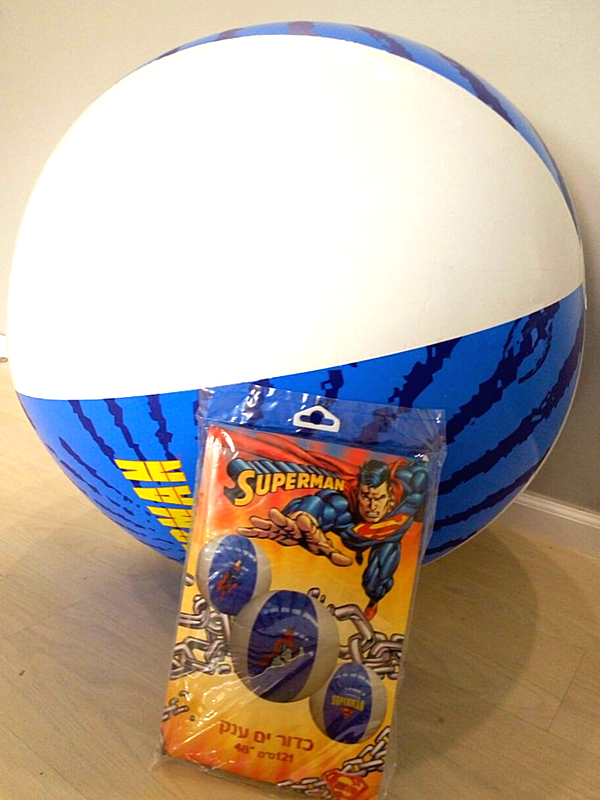 Superman WB DC comics HUGE JUMBO GIANT Ball 48" BEACH POOL Inflatable ...