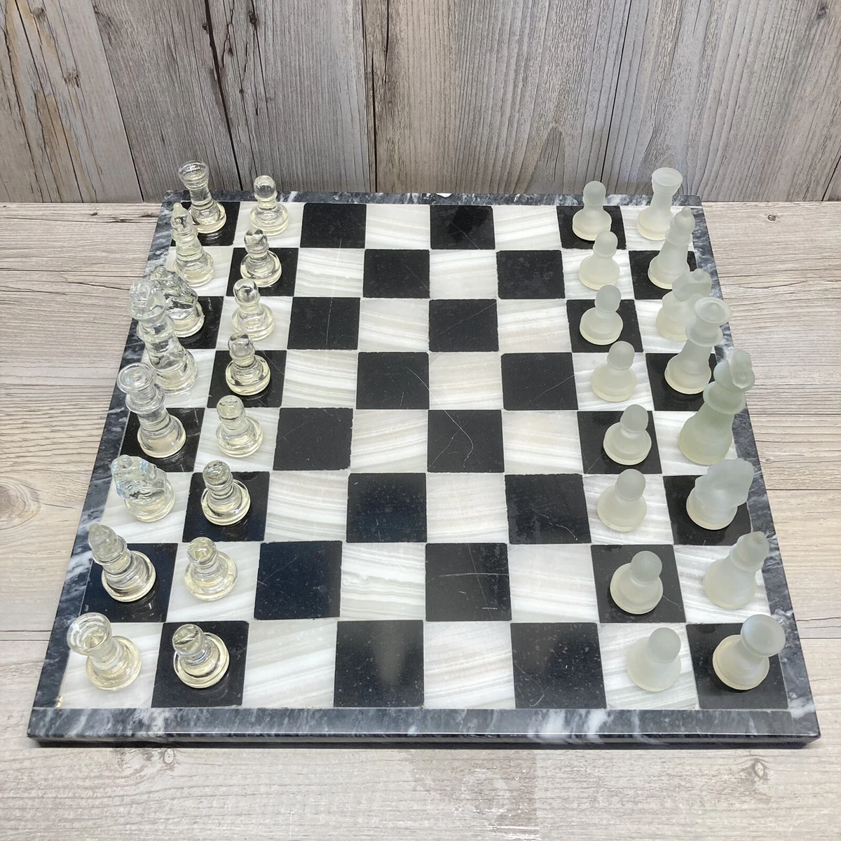 Glass Chess Board With Pieces
