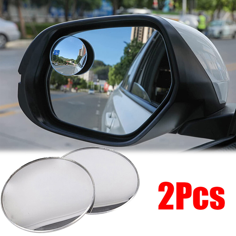 2Pcs Car Blind Spot Mirrors Adjustable Round Glass Convex Side Rear ...