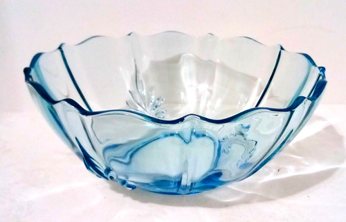 Fostoria Azure Blue Baroque 10" Deep Round Bowl RARE 2000 | eBay