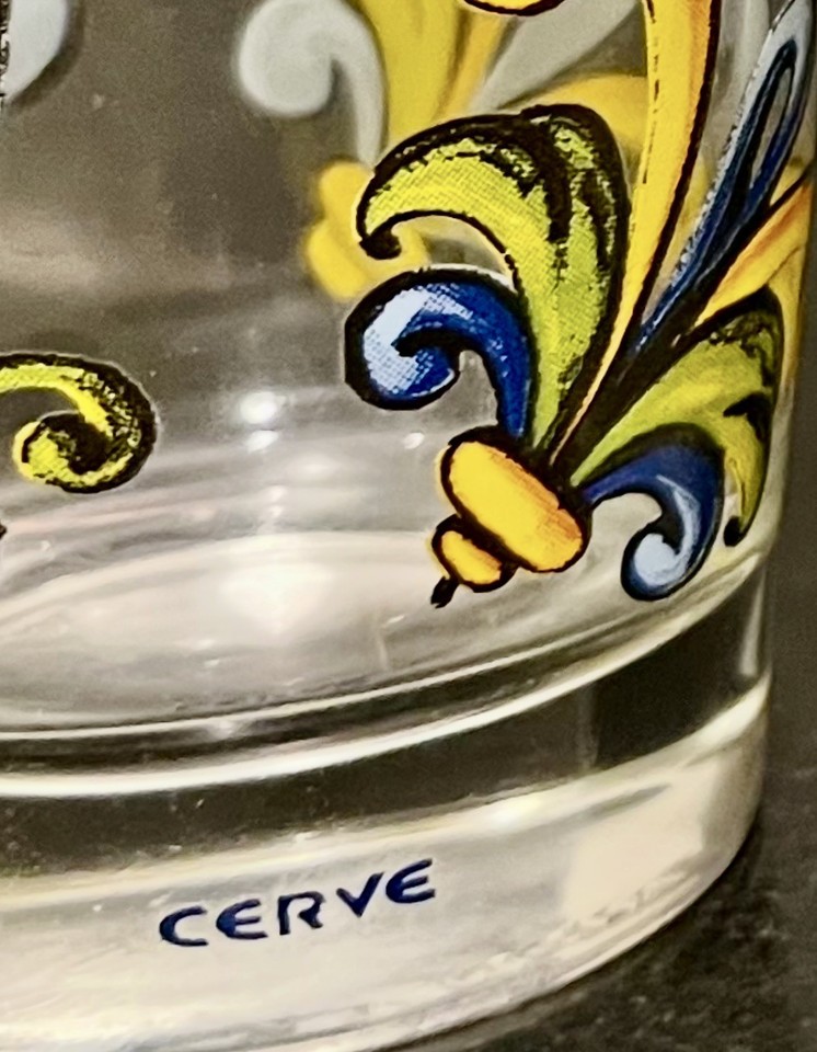 Set of 3 Wide Mouth Glass Tumblers Unique Design by Cerve in Sicily ...