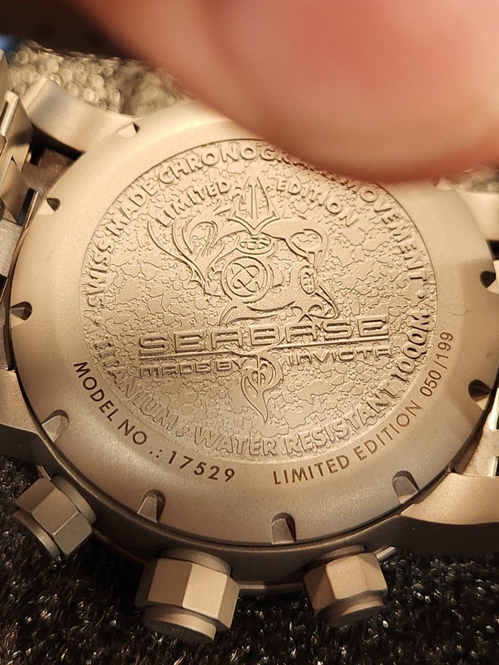 Invicta Sea Base Titanium,NEW, Model No. 17529, LE #50/199, Swiss ...