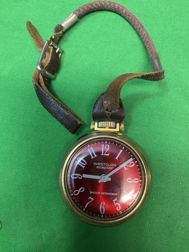 Vintage Westclox Scepter Red Dial Pocket Watch Runs | eBay