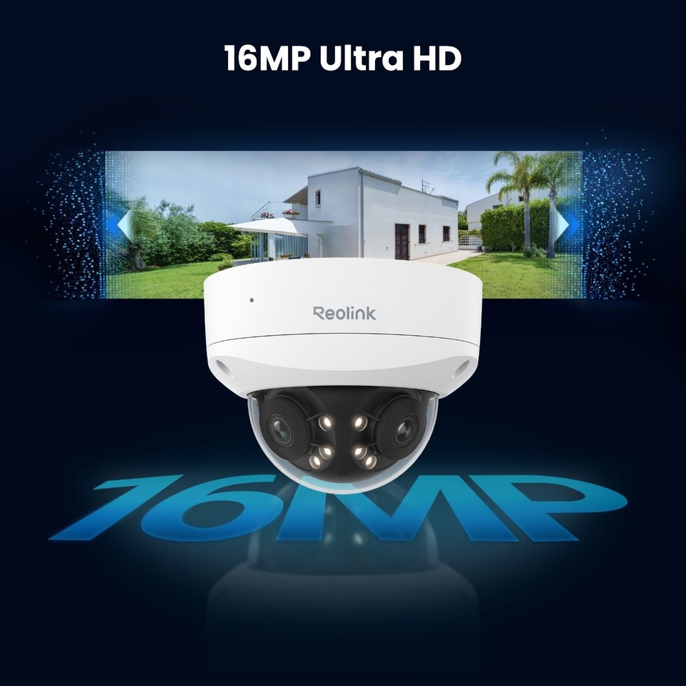 Reolink 16MP Dual-Lens Security Camera System 8CH 2TB NVR with Cam Duo ...