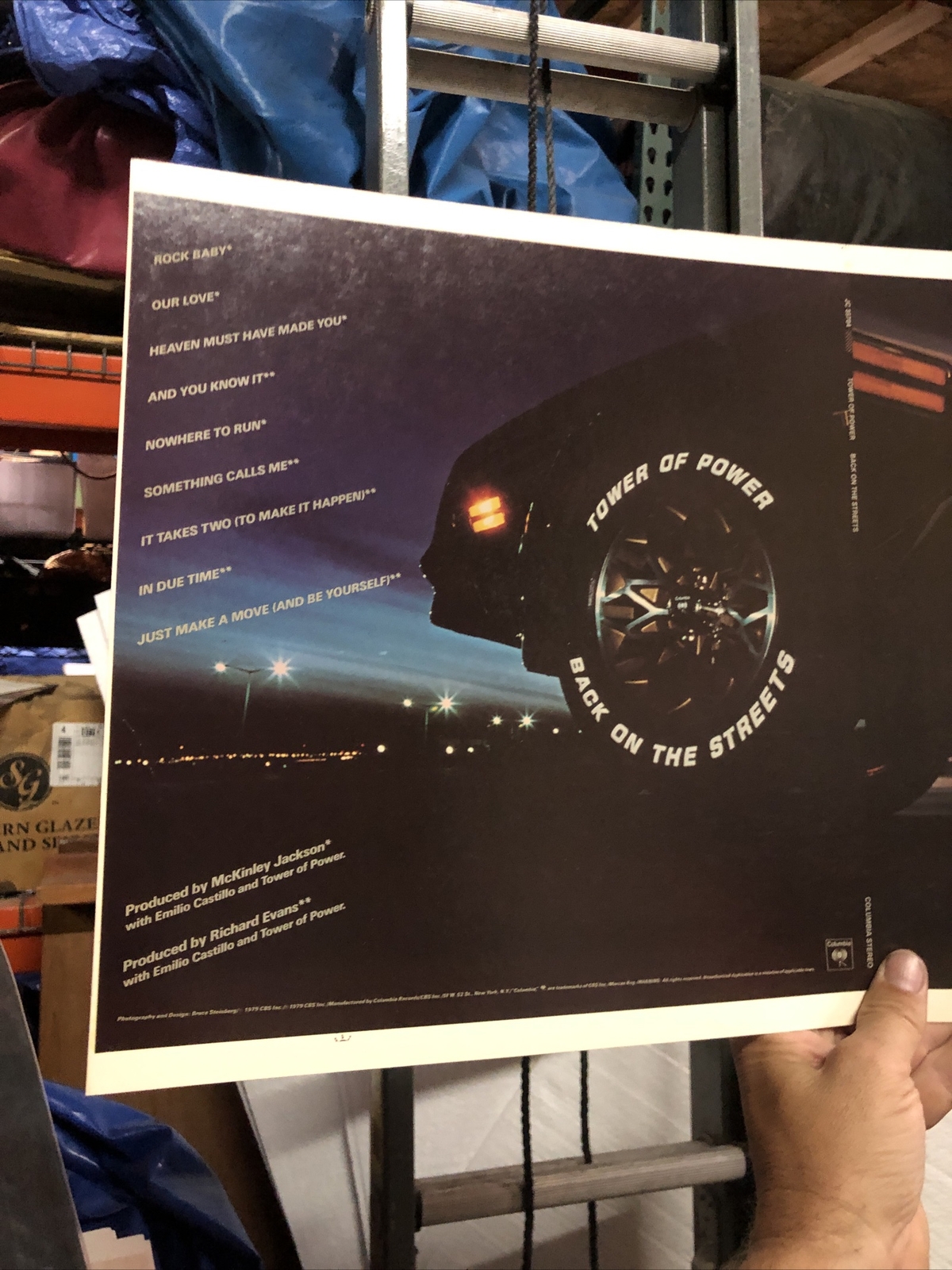 1979 TOWER OF POWER Back On The Streets Never Folded Album Record Cover ...