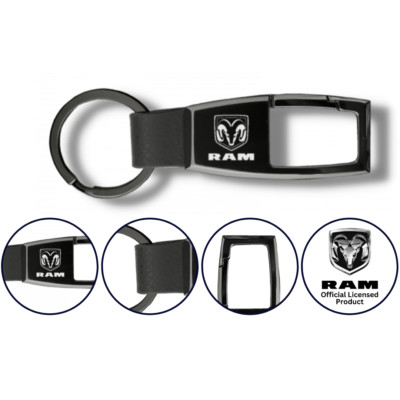 RAM Logo Premier Carabiner Black Pearl Key Chain Ring Fob Official ...