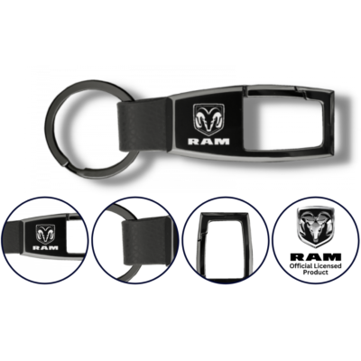RAM Logo Premier Carabiner Black Pearl Key Chain Ring Fob Official ...