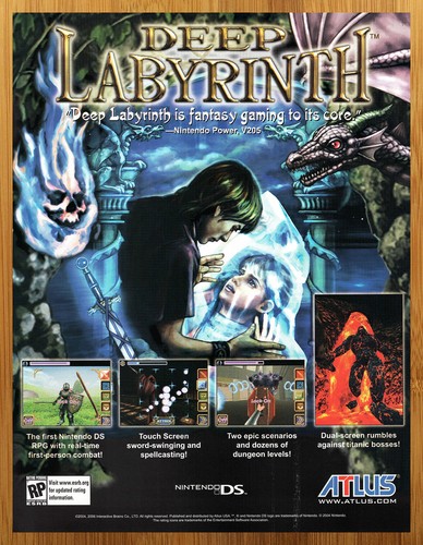 2006 Deep Labyrinth Nintendo DS Print Ad/Poster ATLUS Fantasy Promo Art ...