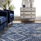 nuLOOM Spencer Aztec Trellis Area Rug in Blue Transitional Moroccan ...