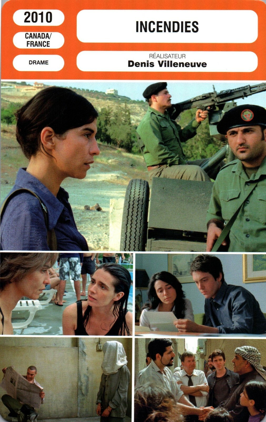 Fiche Cinéma - DENIS VILLENEUVE - INCENDIES - 2010 | eBay