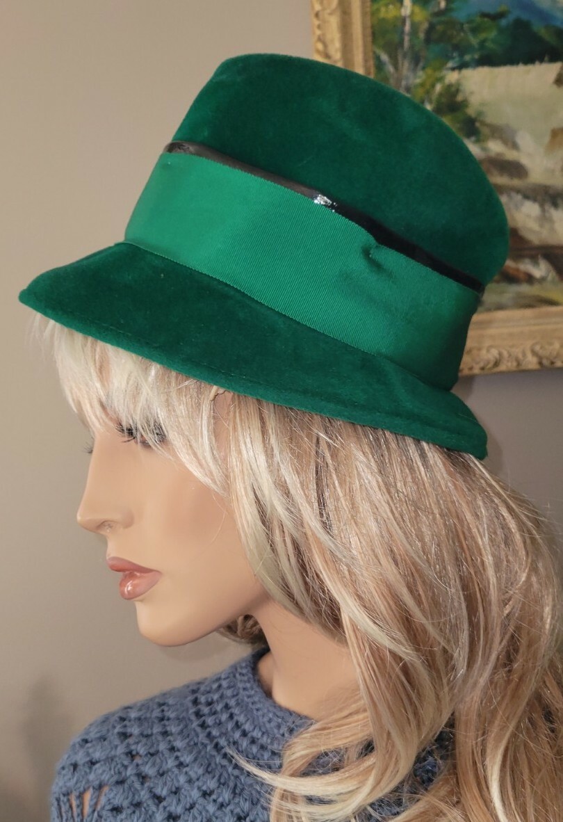 Vintage Furfelt Ladies Fedora Kelly Green Irish St Patrick's Day Hat | eBay
