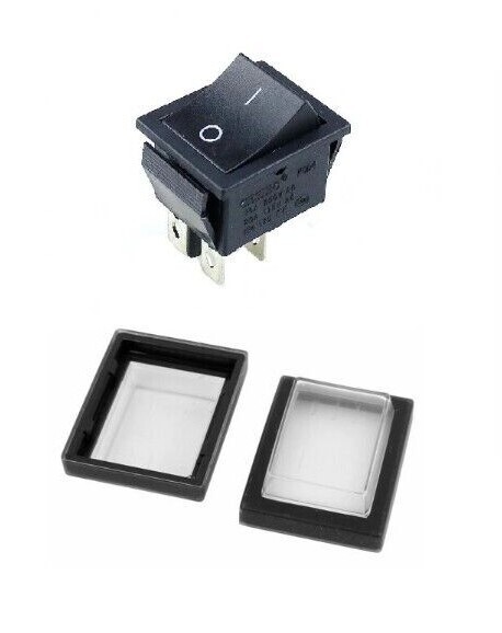 2 Position Rocker Switch ON-OFF, 4 Pins, 16A 250V AC ,DPST with ...