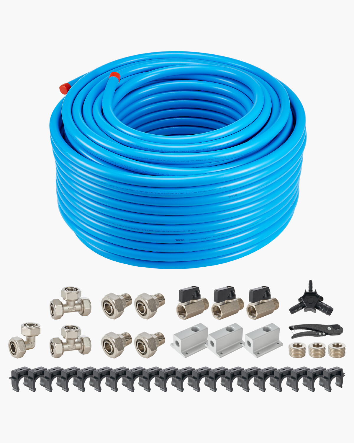 Air Compressor Line Kit 3/4'' x 300FT HDPE/Aluminum Shop Air Piping ...
