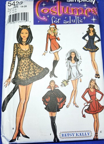 Simplicity 5423 Size 14-16-18-20 Sexy Costume Pattern Betsy Kelly | eBay