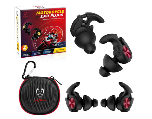 Motorcycle Ear Plugs 2 Pairs, Wind Noise Reduction & Premium Hearing ...