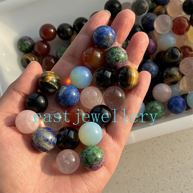 10pcs Natural Mixed Sphere Quartz Crystal Carved Gem Ball Reiki Healing ...