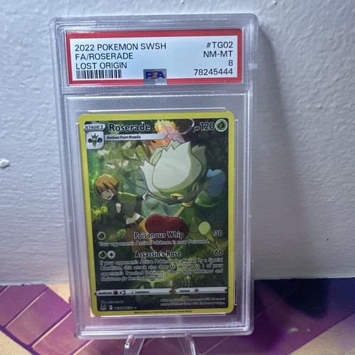 2022 Pokemon Sword & Shield Roserade TG02 Lost Origin PSA 8 NM/MT | eBay