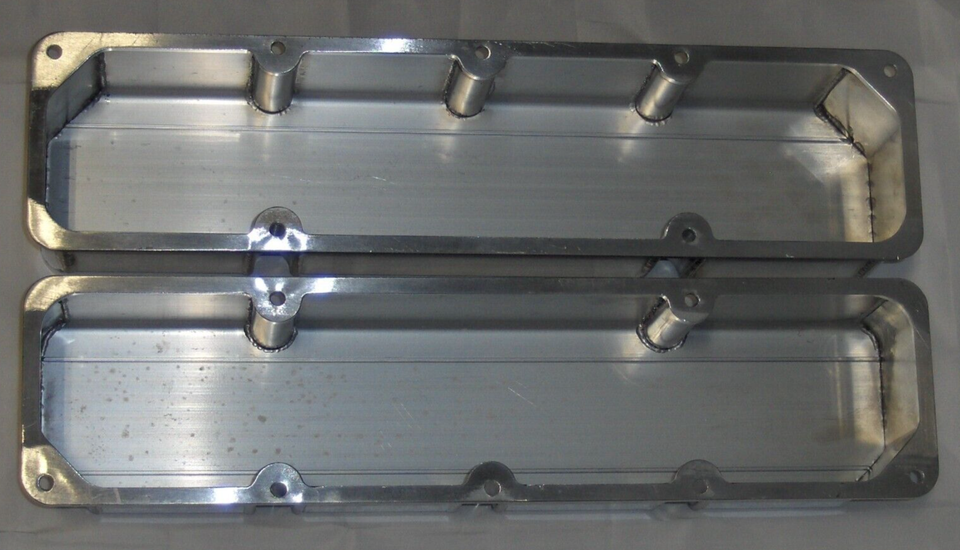 1976-1987 Jeep AMC Polished Finned Fabricated Aluminum Valve Cover Set ...