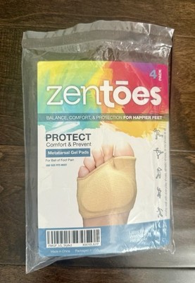 NEW! ZenToes Metatarsal Sleeve Gel Padding Cushion Ball Foot Pad Shoe ...