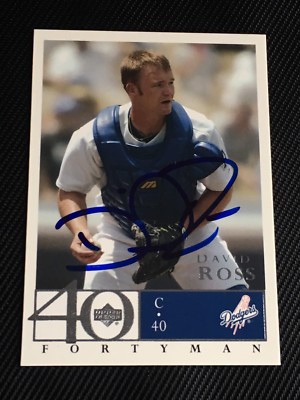 DAVID ROSS 2003 UD FORTYMAN SIGNED AUTOGRAPHED CARD #531 DODGERS JSA ...