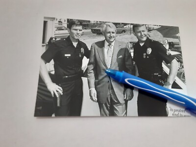 KENT McCORD & MARTIN MILNER & CHIEF, ADAM 12 TV SHOW, GLOSSY B&W, 4X6 ...