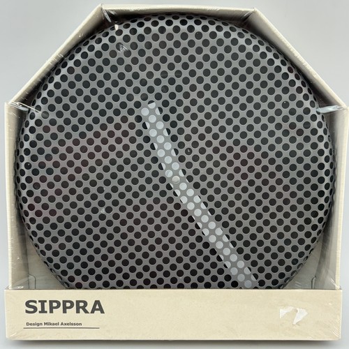 NEW IKEA Mikael Axelsson SIPPRA Gray 12” Modern Mesh Wall Clock Sealed ...