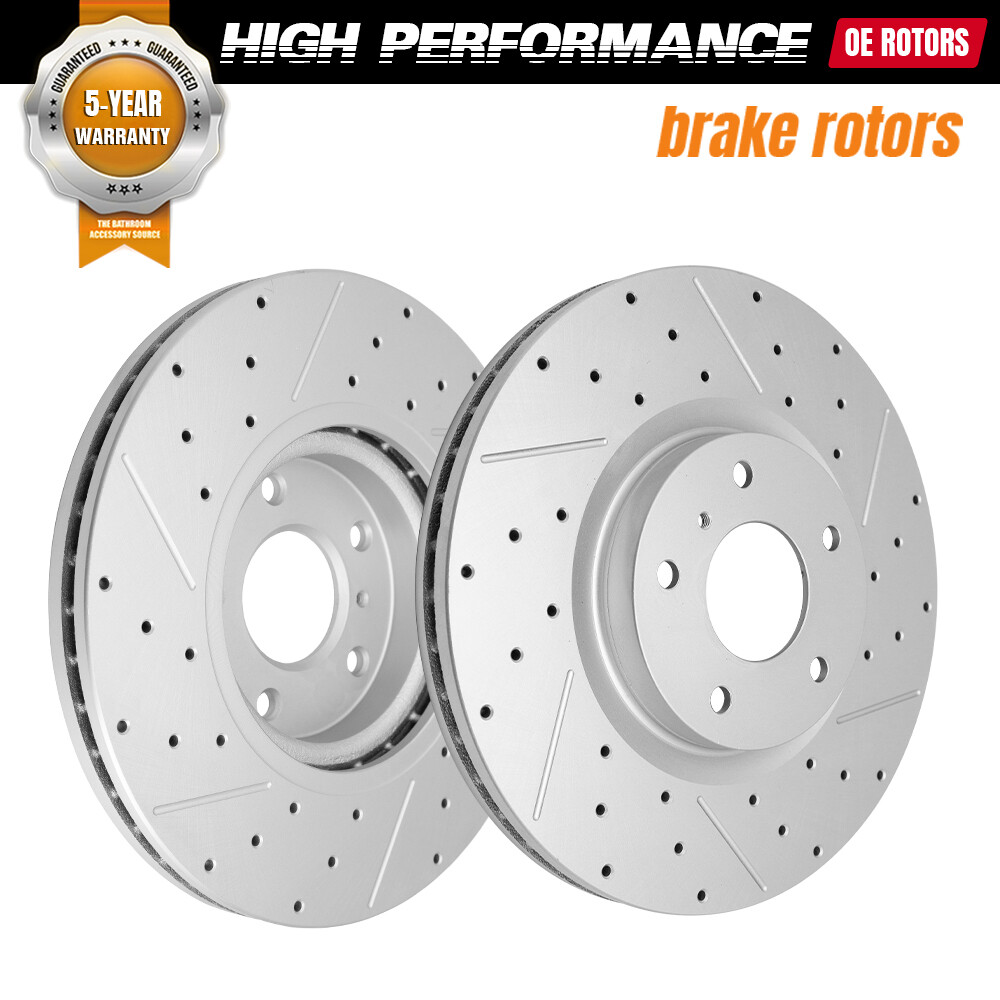 Front Drilled Brake Rotor Fit for Infiniti G35 G37 M35 M37 Nissan ...