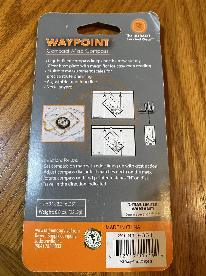 UST Ultimate Survival Technologies Waypoint Compact Liquid Filled ...