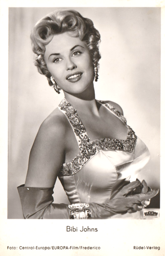 BIBI JOHNS - hollywood MOVIE starlet PIN-UP/GLAMOUR 1950s postcard / VG | eBay