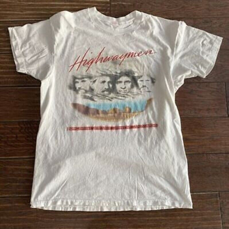 VTG Highwaymen Tour T Shirt Johnny Cash Willi Nelson Waylon Jennings | eBay