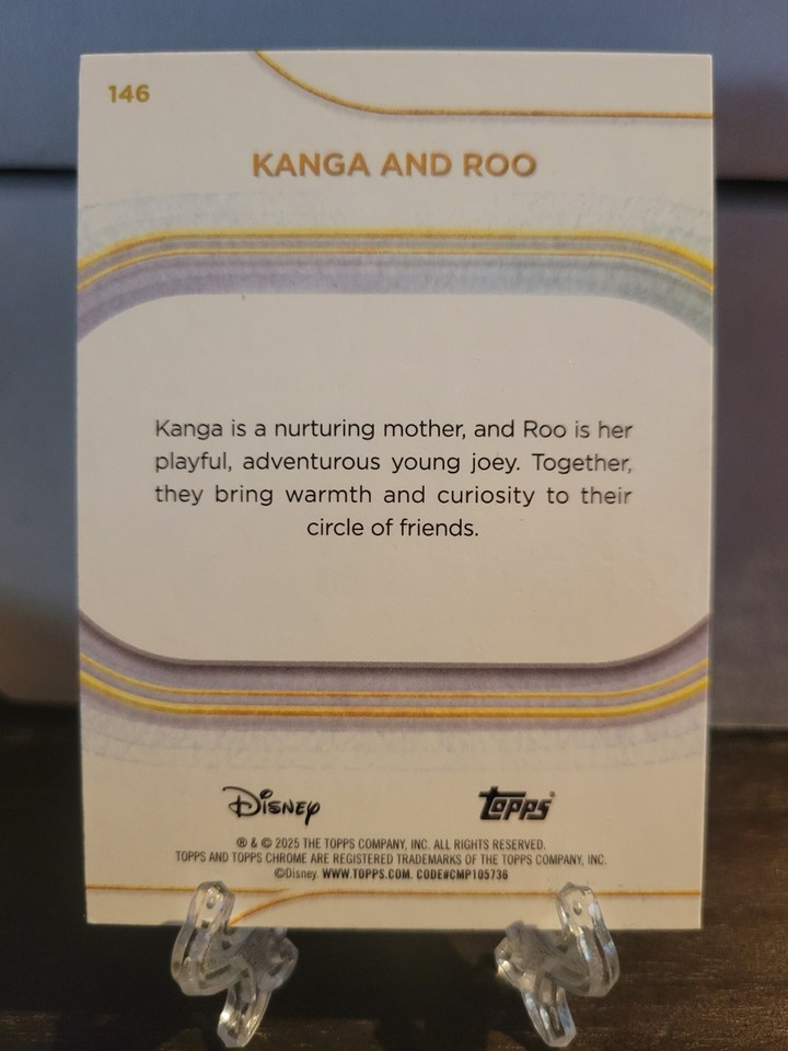 2025 Topps Chrome Disney Kanga And Roo Teal Refractor /299 | eBay