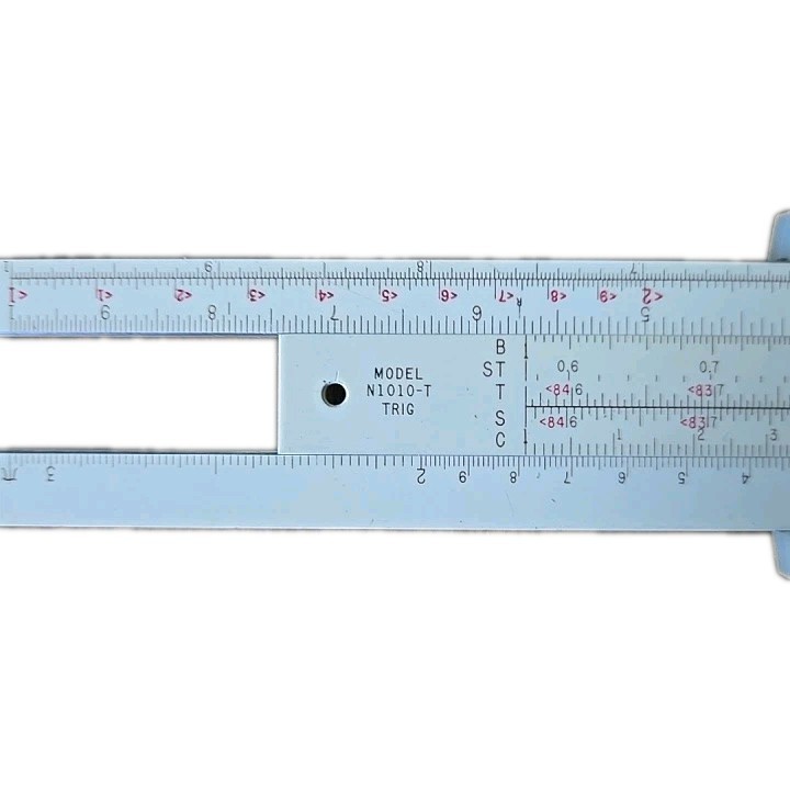 Pickett Model N 1010-T Trig Trigonometry Slide Rule & Leather Case w ...