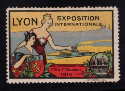 French Advertising Stamp- 1914 Lyon International Exposition | eBay