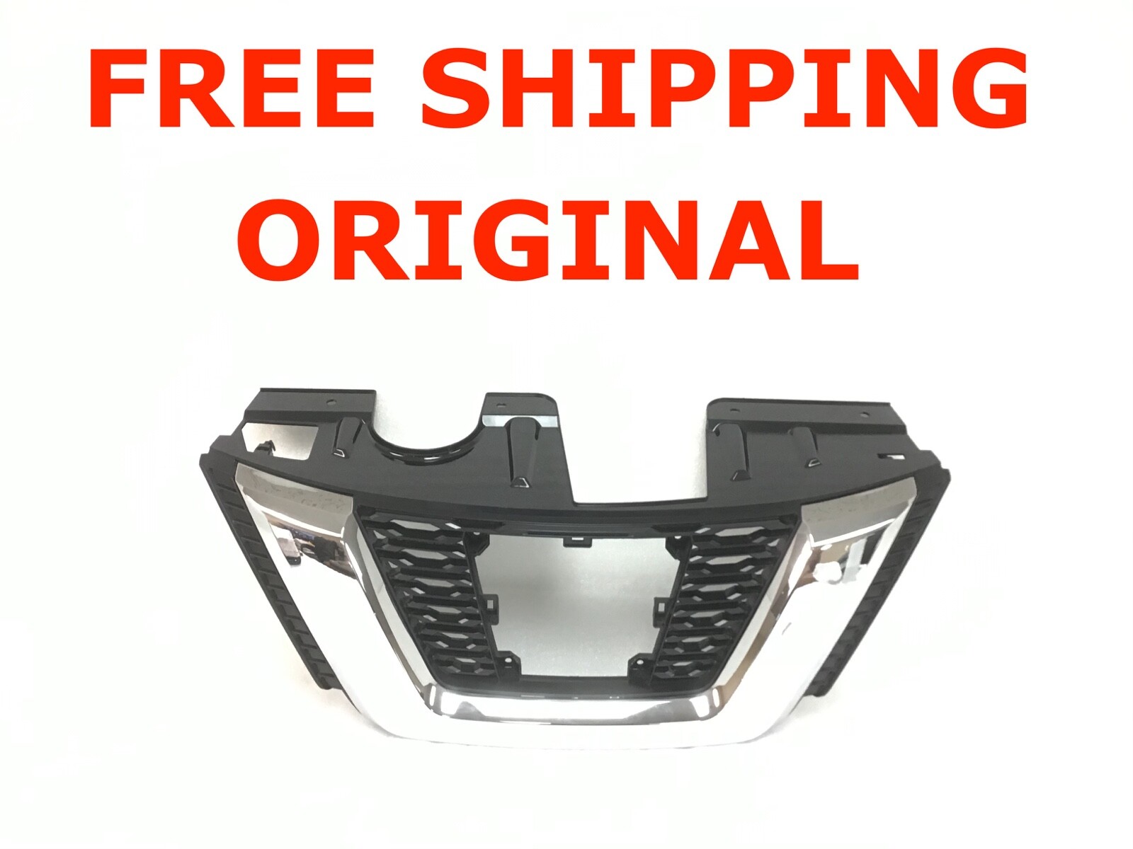 2017 2018 2019 Nissan Rogue front upper bumper grille CHROME/BLACK ...