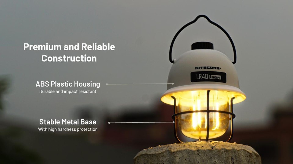 NITECORE LR40 Multifunctional Rechargeable Camping Lantern 100 Lumens w ...