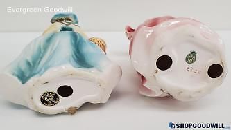 Lot of 2 Vintage Victorian Lady Ceramic Figurines | eBay