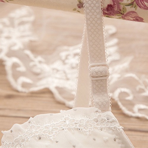 Teenage Girls Cotton Push Up Bra Underwear Casual Underwire Lace Bra ...