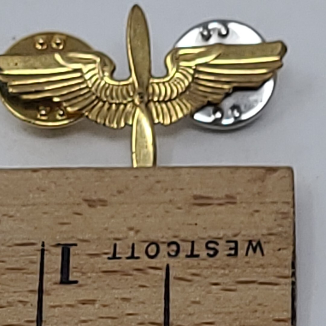 USAAF US Army Air Force Prop Wing Hat Lapel Pin - Gem