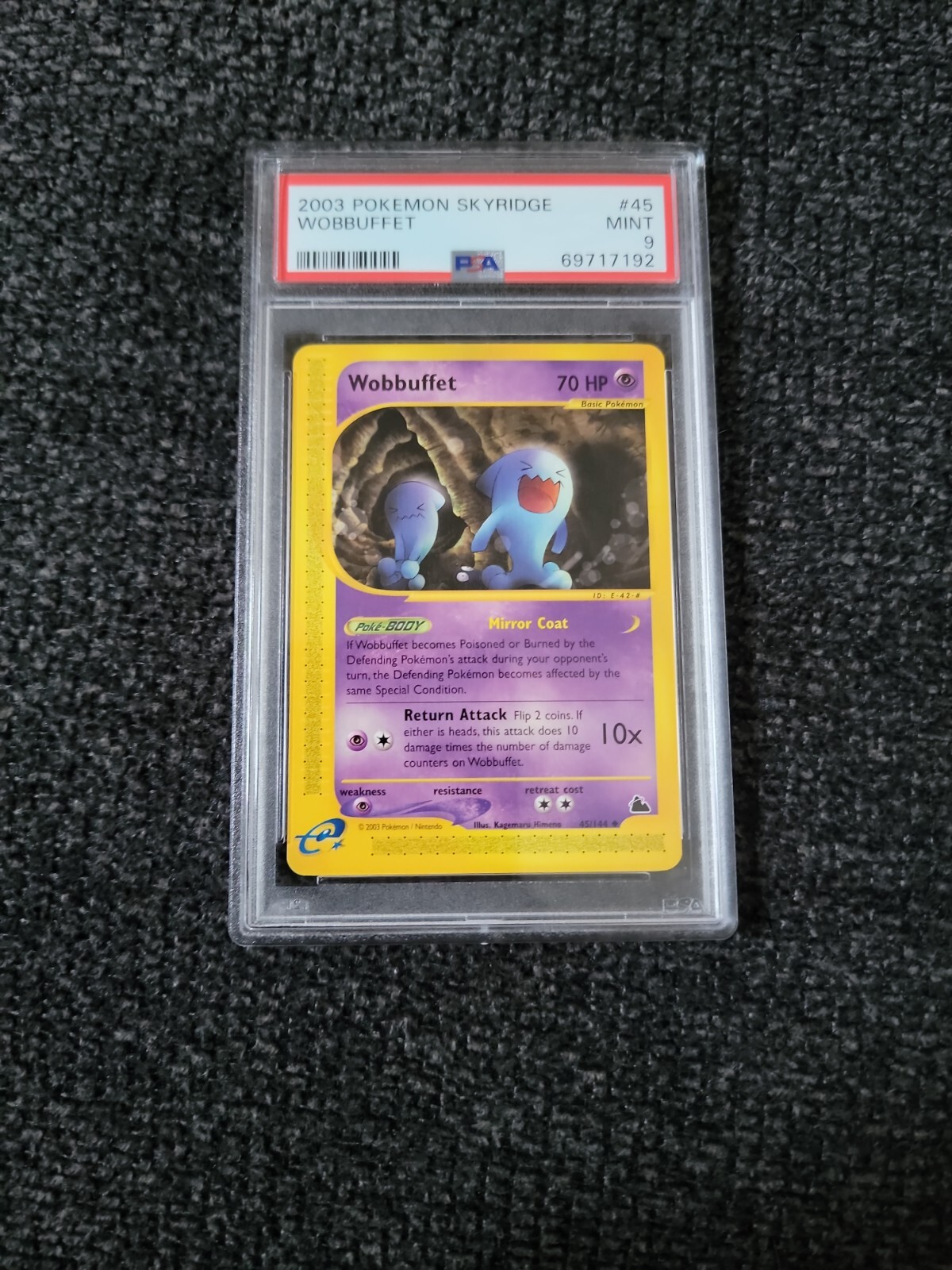 Pokémon Skyridge Set Regular Finish Wobbuffet eReader 45/144 PSA 9 ...