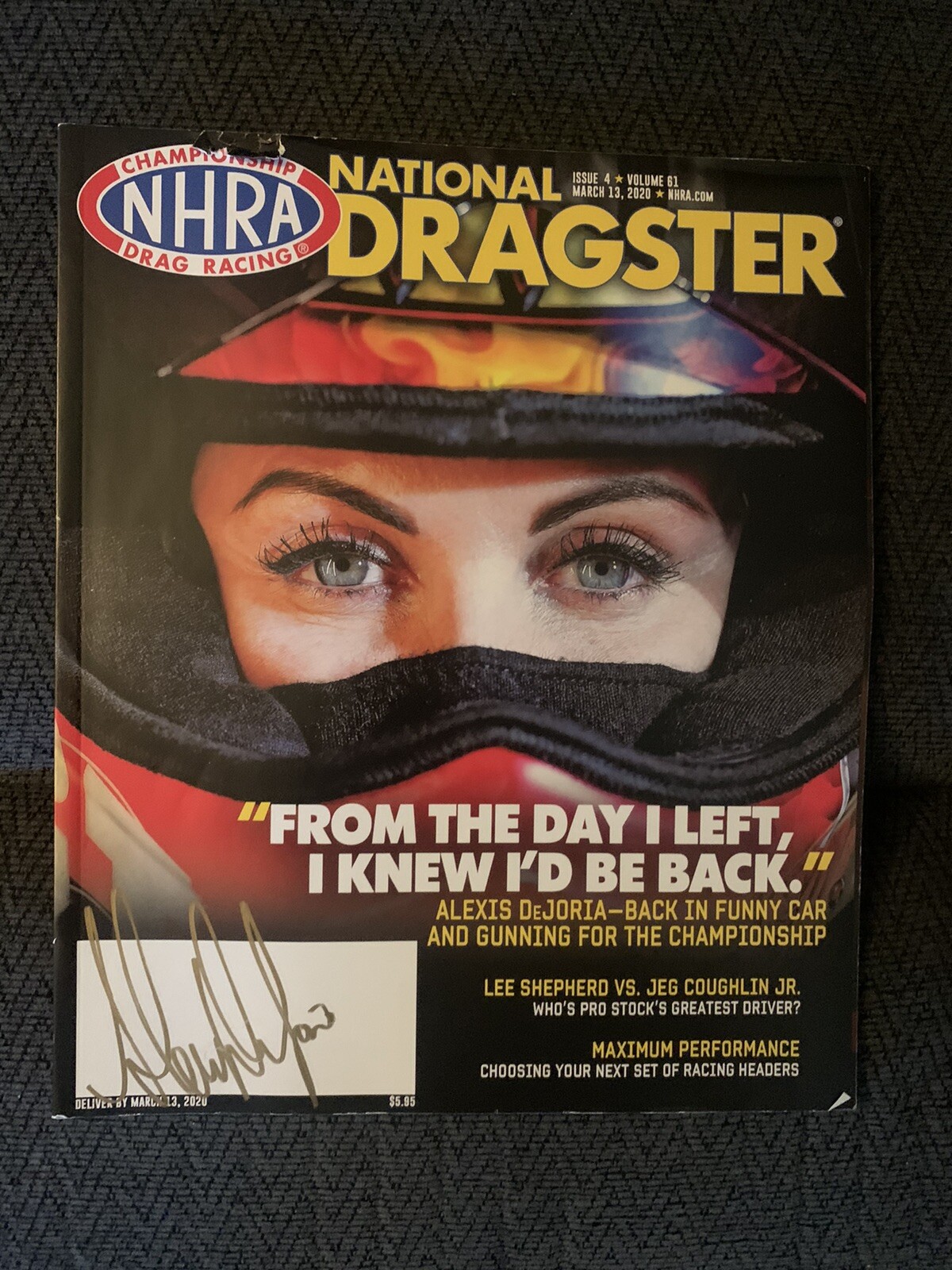 Aexis Dejoria Signed NHRA Magazine Autographed Drag Racing Legend | eBay