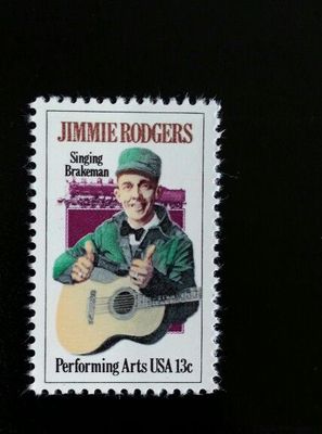 1978 13c James Charles "Jimmie" Rodgers, Country Singer Scott 1755 Mint ...