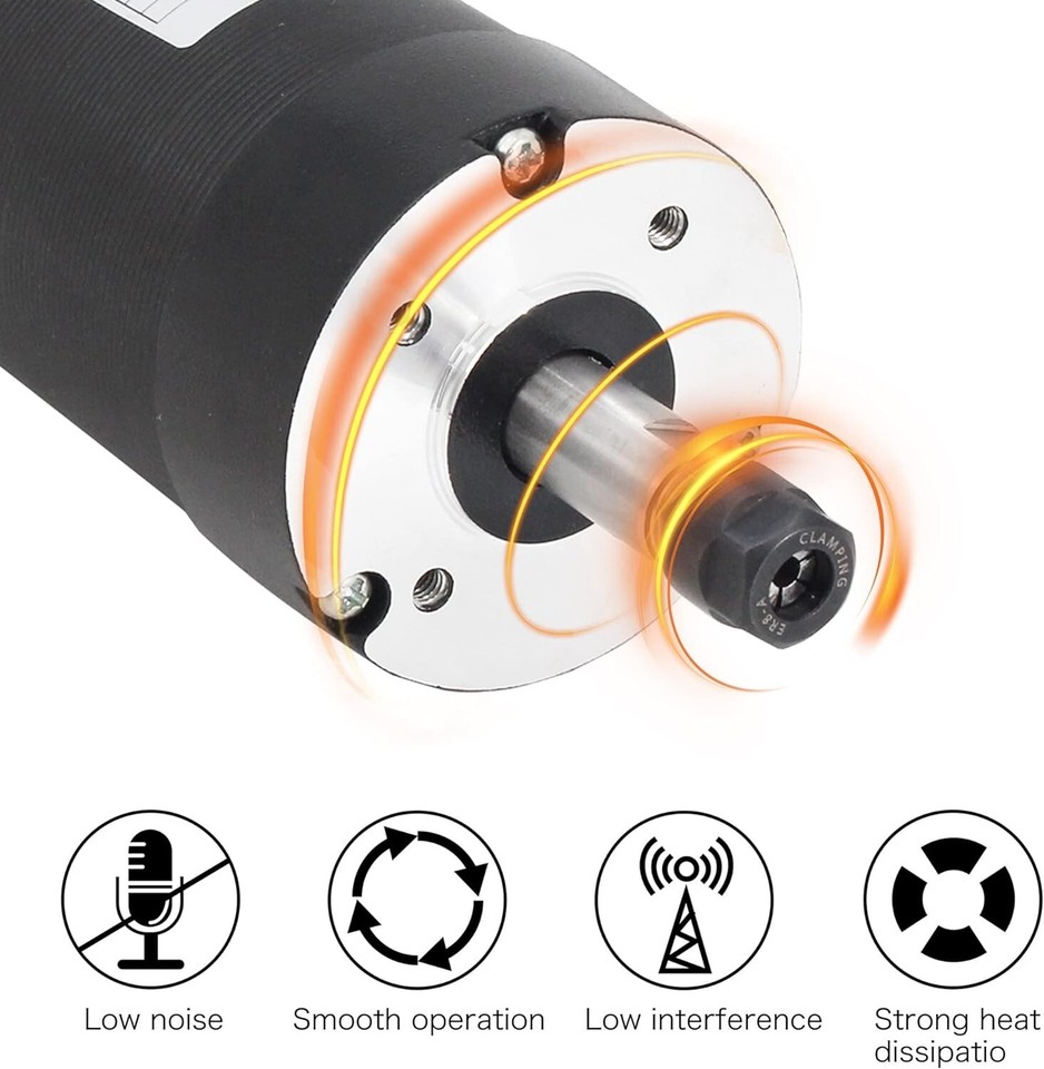600W Brushless Spindle Motor With 400W VFD & Mount ER11 CNC Router ...