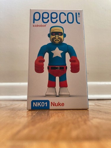 Kidrobot Peecol Da Nuke MOST RARE Chase Eboy Pixel Super Hero Mustache ...